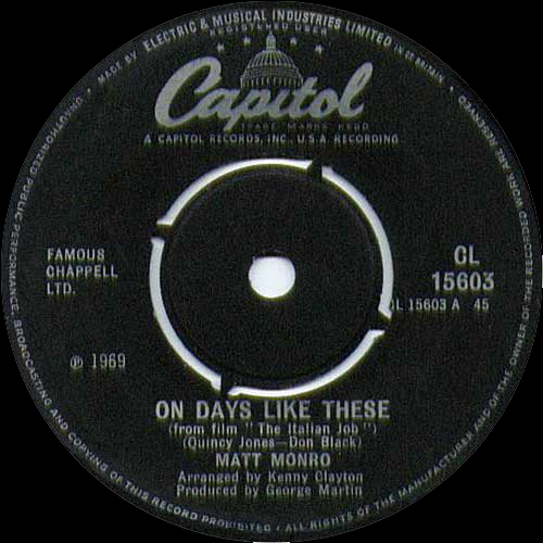 Discography Singles 3 – Matt Monro