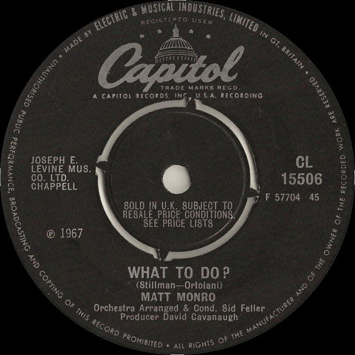 Discography Singles 3 – Matt Monro
